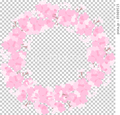 Cherry tree circle - Stock Illustration [85989515] - PIXTA