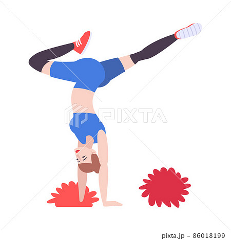 Cheerleading Tumbling Clipart