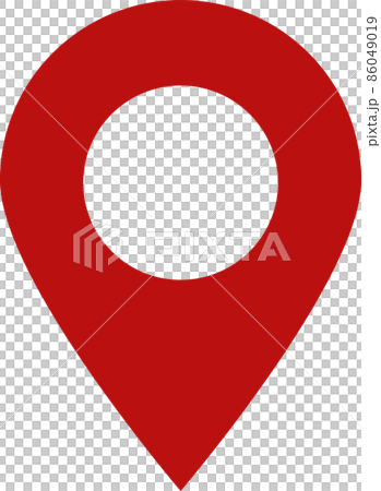 マップピンの赤いシンプルなピクトグラムのイラスト素材 [86049019] - PIXTA