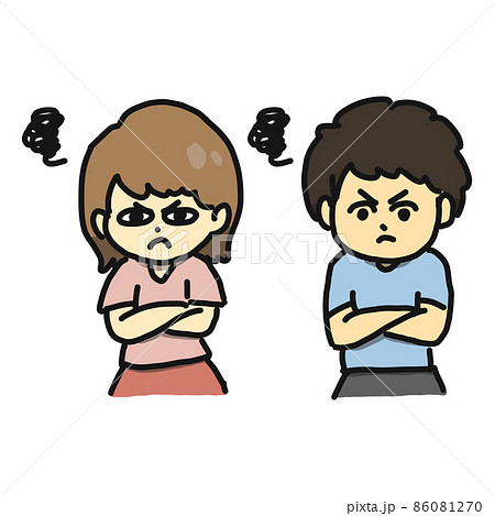 Two Angry People Cartoon