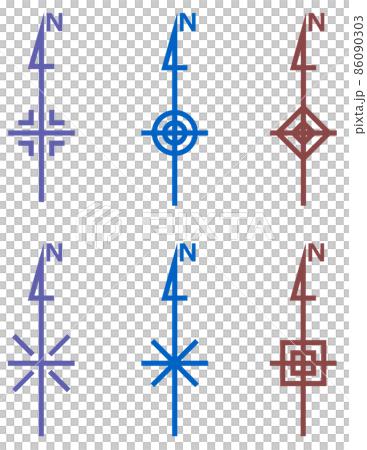 Illustration of directional mark indicating... - Stock Illustration ...