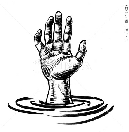Hand Reaching Out Of Water