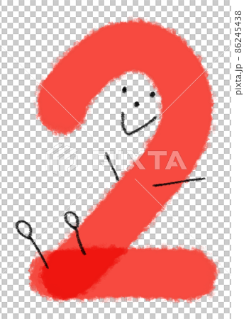 Illustration material "2" of numbers that... - Stock Illustration ...
