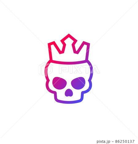 Dead king logo with skullのイラスト素材 [86250137] - PIXTA