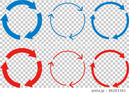 Arrow (circulation) cycle icon red blue... - Stock Illustration ...