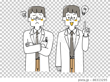 A set of disappointed doctors and doctors who... - Stock Illustration ...