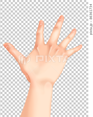 Right hand extended upward (white background) - Stock Illustration ...