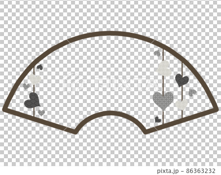 Monochrome Japanese pattern heart and... - Stock Illustration [86363232 ...