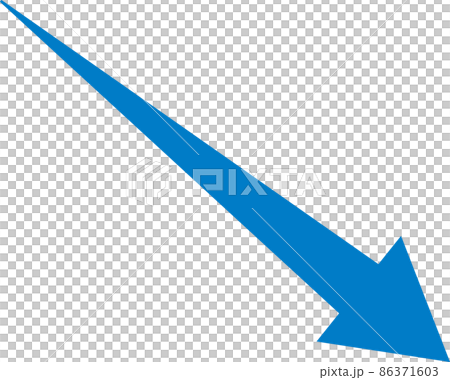 Arrow-Downward-Down (blue) long - Stock Illustration [86371603] - PIXTA