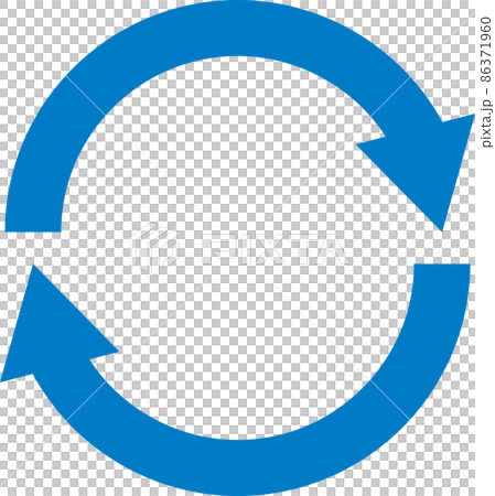 Arrow (circulation) cycle icon blue recycling - Stock Illustration ...