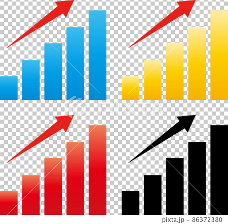 Bar graph rising sales graph rising to the... - Stock Illustration ...