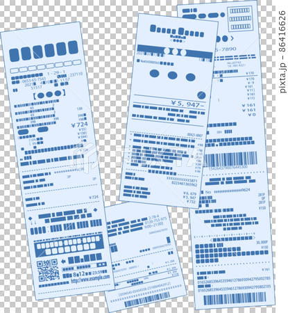A large number of stacked receipts Receipt... - Stock Illustration ...