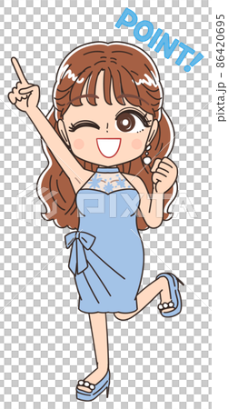 Miss Kyaba Party Dress - Stock Illustration [86420695] - PIXTA