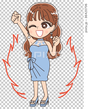 Miss Kyaba Party Dress - Stock Illustration [86420706] - PIXTA