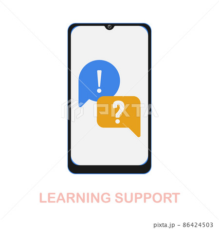 Learning Support flat icon. Colored element...のイラスト素材 [86424503] - PIXTA