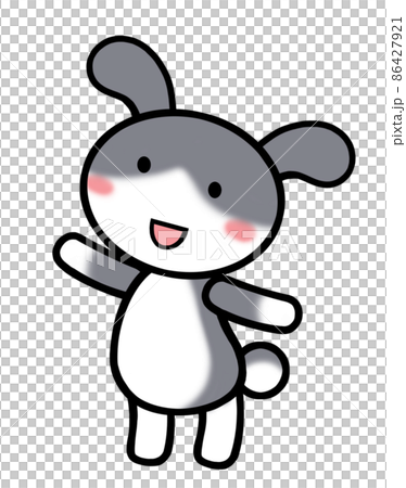 Rabbit Gray Hachiwa - Stock Illustration [86427921] - PIXTA