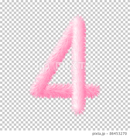 Vector soft fluffy numbers - Stock Illustration [86453270] - PIXTA