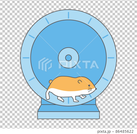 Hamster turning a wheel - Stock Illustration [86485622] - PIXTA