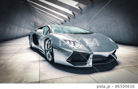 aluminum sports car in modern | materials | digitalstage