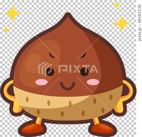 Illustration of a cute chestnut character with... - Stock Illustration ...
