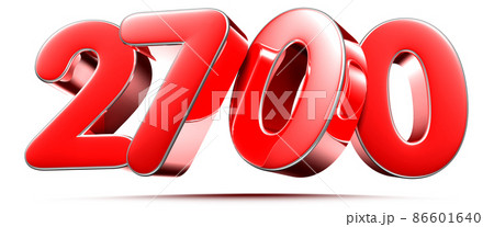 number 2700 red.のイラスト素材 [86601640] - PIXTA