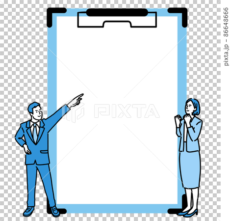 Binders with full-body young men and women in... - Stock Illustration ...