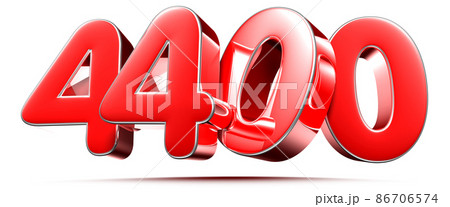 number 4400 red.のイラスト素材 [86706574] - PIXTA