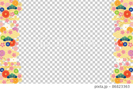 背景素材-和柄桜2022-30のイラスト素材 [86823363] - PIXTA