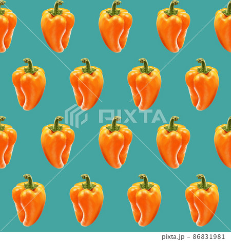 Illustration realism seamless pattern vegetable...のイラスト素材 [86831981 ...