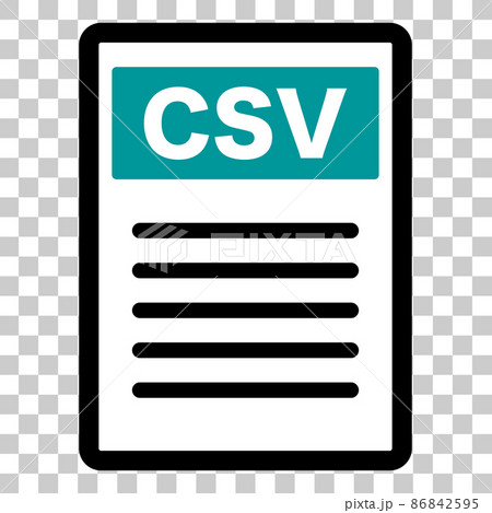 CSVファイルのアイコン 透過背景のイラスト素材 [86842595] - PIXTA
