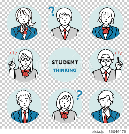 Various student icon sets - Stock Illustration [86846476] - PIXTA