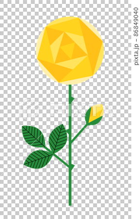 Vector illustration of a simple yellow rose - Stock Illustration ...