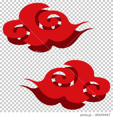 Chinese style cloud pattern [icon] - Stock Illustration [86849467] - PIXTA
