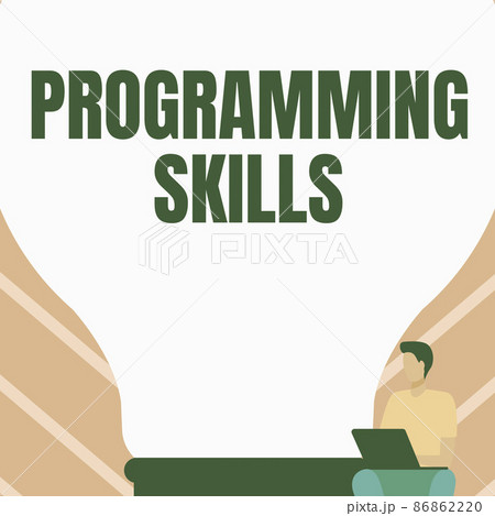 Writing displaying text Programming Skills....のイラスト素材 [86862220] - PIXTA