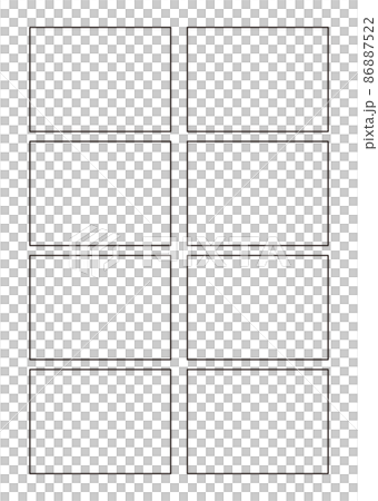 4-frame cartoon template - Stock Illustration [86887522] - PIXTA