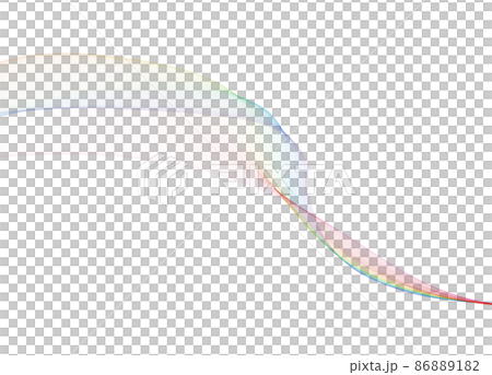 7 color wave ribbon background line white... - Stock Illustration ...