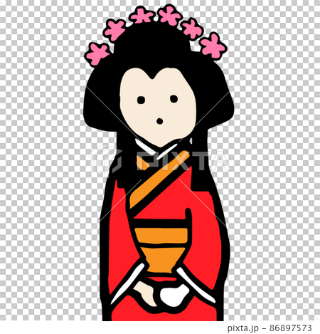 Comical princess illustration - Stock Illustration [86897573] - PIXTA