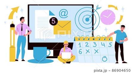 Computer Task Management Compositionのイラスト素材 [86904650] - PIXTA