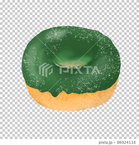 Matcha donut illustration - Stock Illustration [86924118] - PIXTA