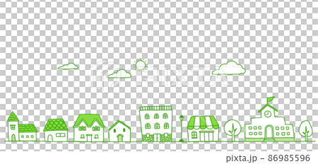 Townscape landscape hand-painted texture... - Stock Illustration ...