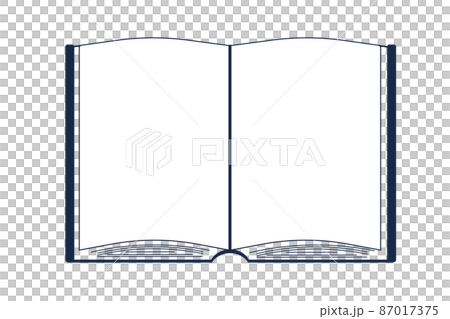 Spread book notebook frame simple illustration - Stock Illustration ...