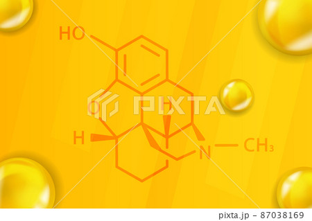 Desomorphine chemical formula. Desomorphine 3D...のイラスト素材 [87038169] - PIXTA