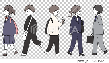 Person illustration set_rough touch - Stock Illustration [87045640] - PIXTA