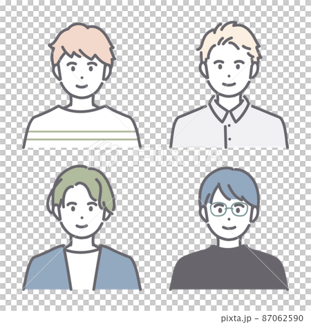 Young man icon illustration material - Stock Illustration [87062590 ...