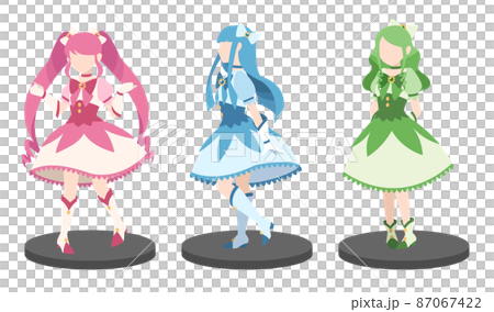 Illustration of magical girl figure - Stock Illustration [87067422] - PIXTA