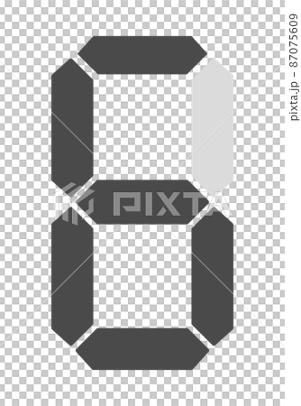 Digital number 6 - Stock Illustration [87075609] - PIXTA