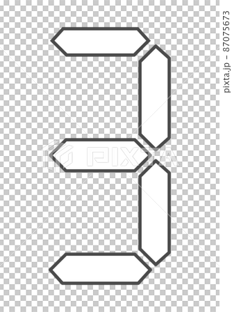 Digital number 3 - Stock Illustration [87075673] - PIXTA