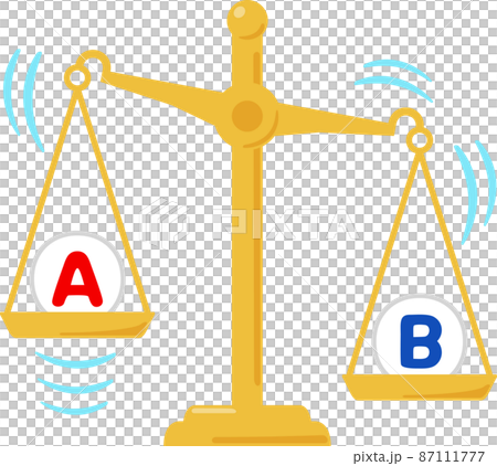 Balance tilted to one side - Stock Illustration [87111777] - PIXTA