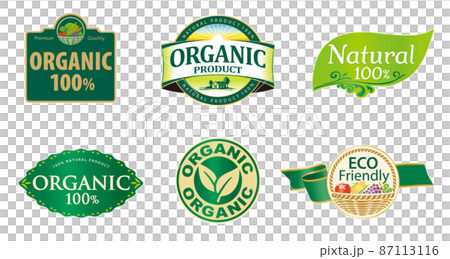 Emblem organic logo mark illustration set - Stock Illustration ...