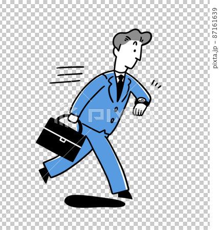 Rushing office worker - Stock Illustration [87161639] - PIXTA